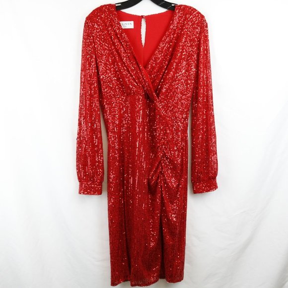 Allison Designs | Dresses | Allison Designs Red Sequin Dress Fcm8 ...
